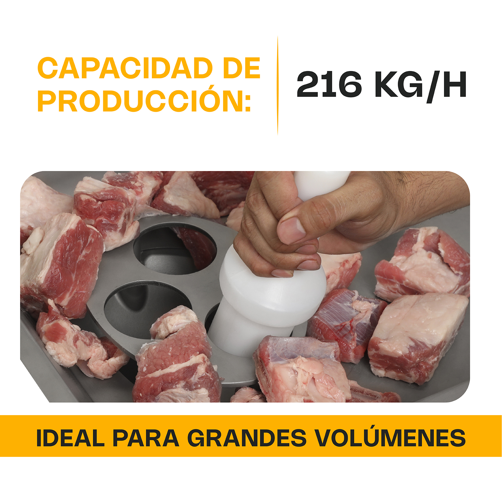 MOLEM-22M2 - Molino de carne con motor de 2 hp marca Rhino